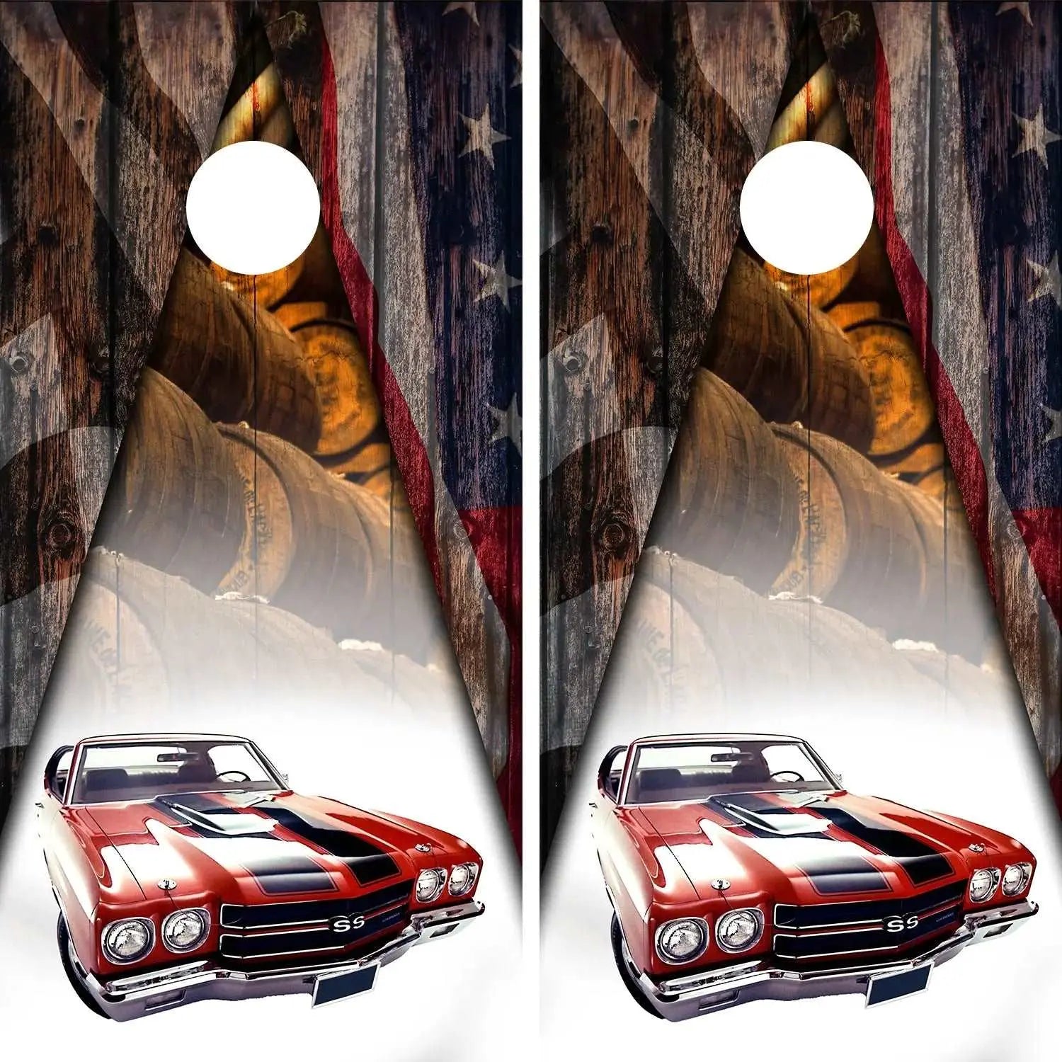 American Classic Car Cornhole Vinyl Wraps & Cornhole Boards (2 Pack ...